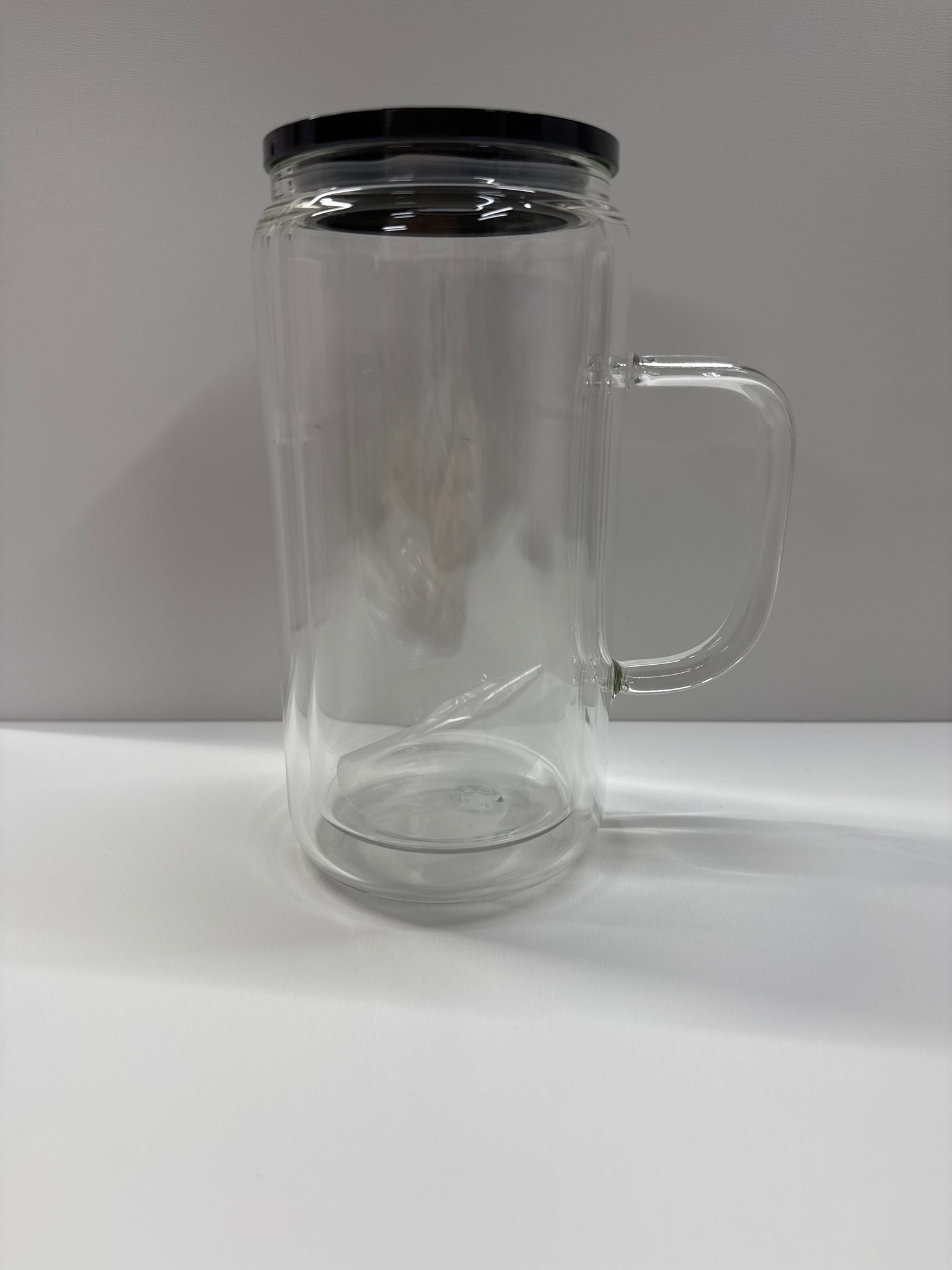 16oz double wall glass with handle| Melodylicious