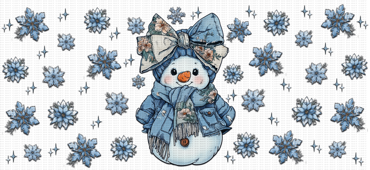 Denim Snowman UV Wrap| Melodylicious